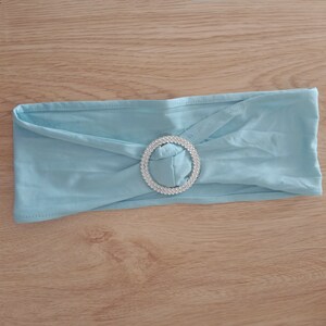 Dusty Blue Spandex Chair Bands Chair Sashes Chair Bow Tie Ribbon ...