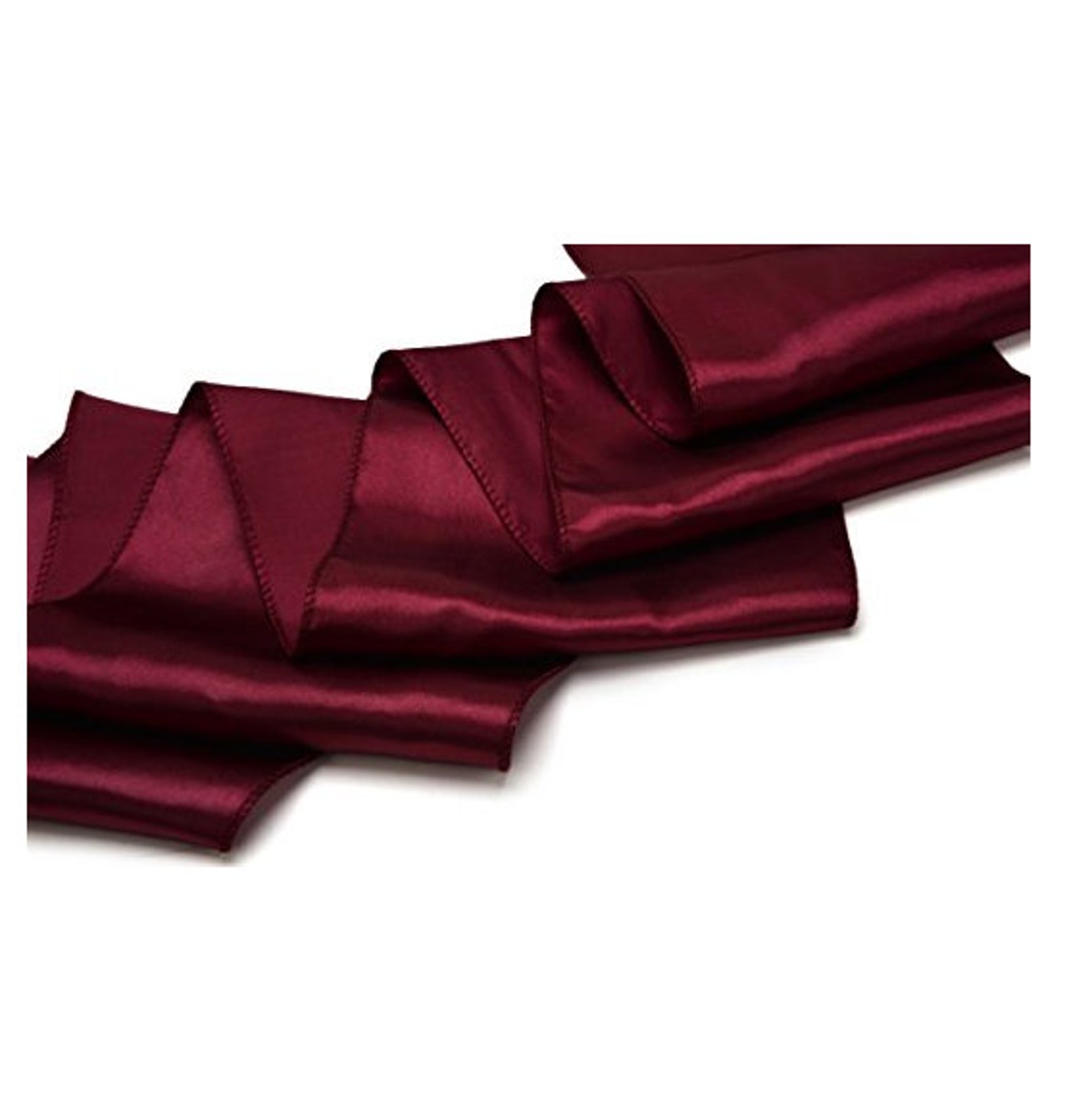 Burgundy Wine Red Satin Chair Sashes Wine Red Bows Table Runners ...