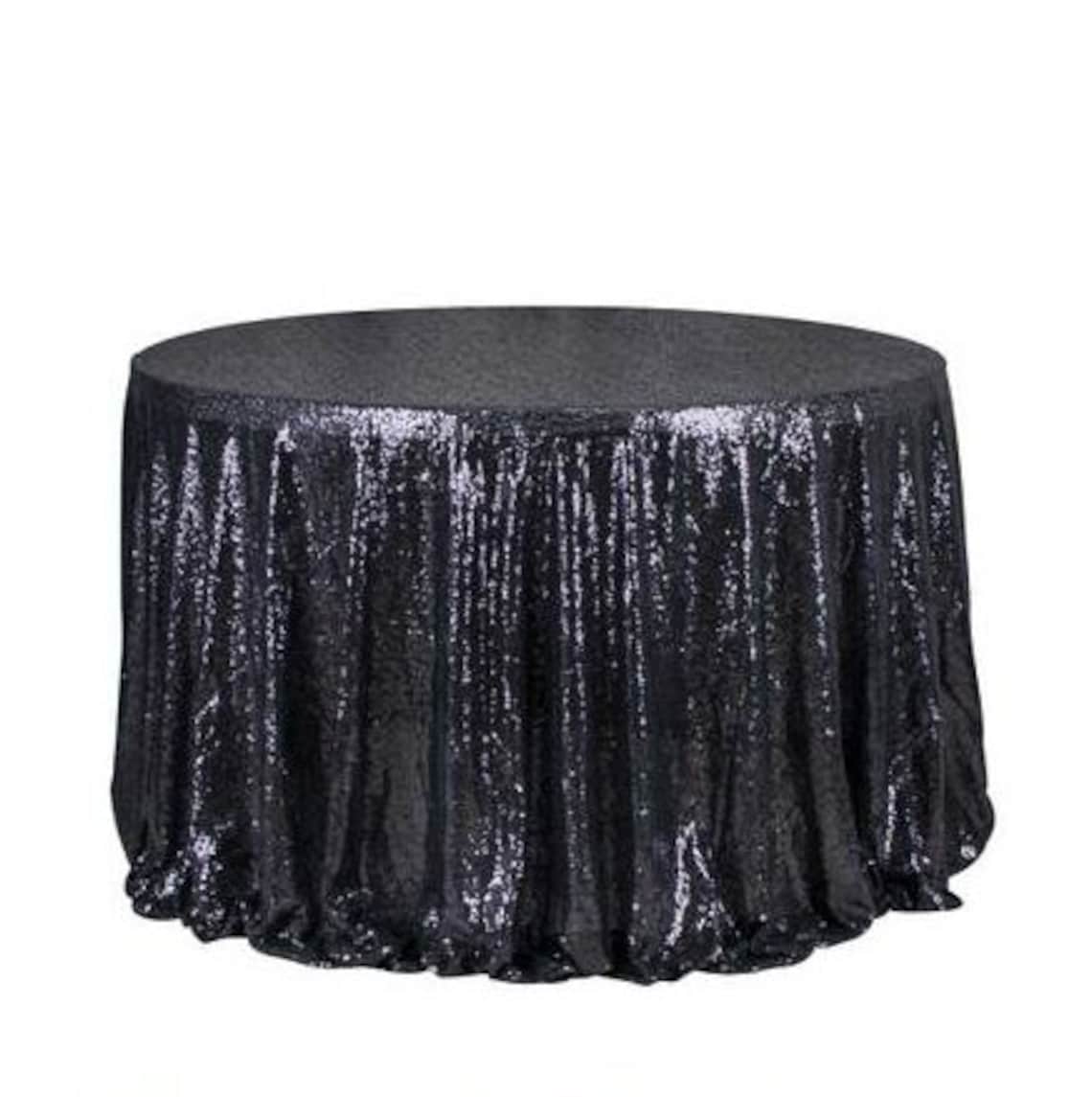 1pcs Black Glitter Sequin Tablecloth Wedding Engagement | Etsy
