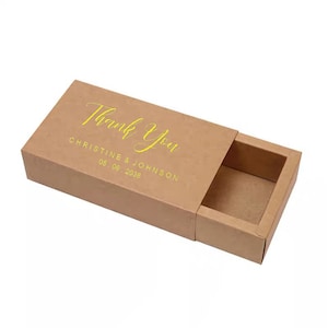 100 Personalized Sleeve Box Drawer Box | Wedding Party Favor Box Gift ...