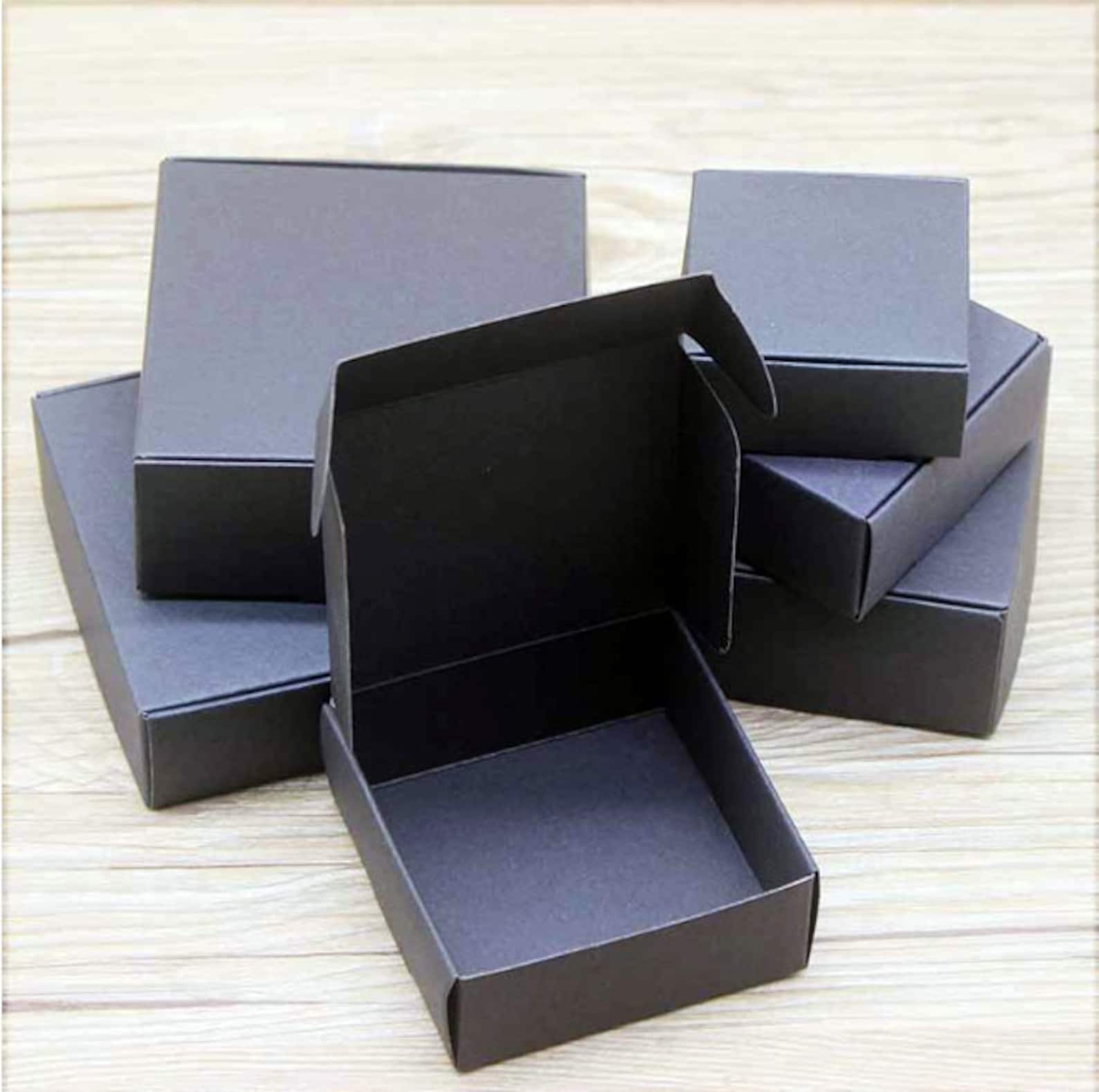 100 Black Paper Favor Boxes Wedding Birthday Anniversary Engagement ...