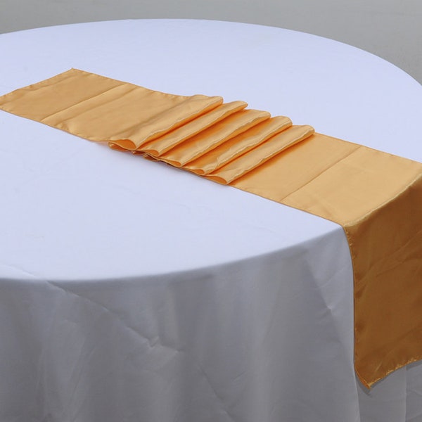 Gold Satin Table Runner - Etsy