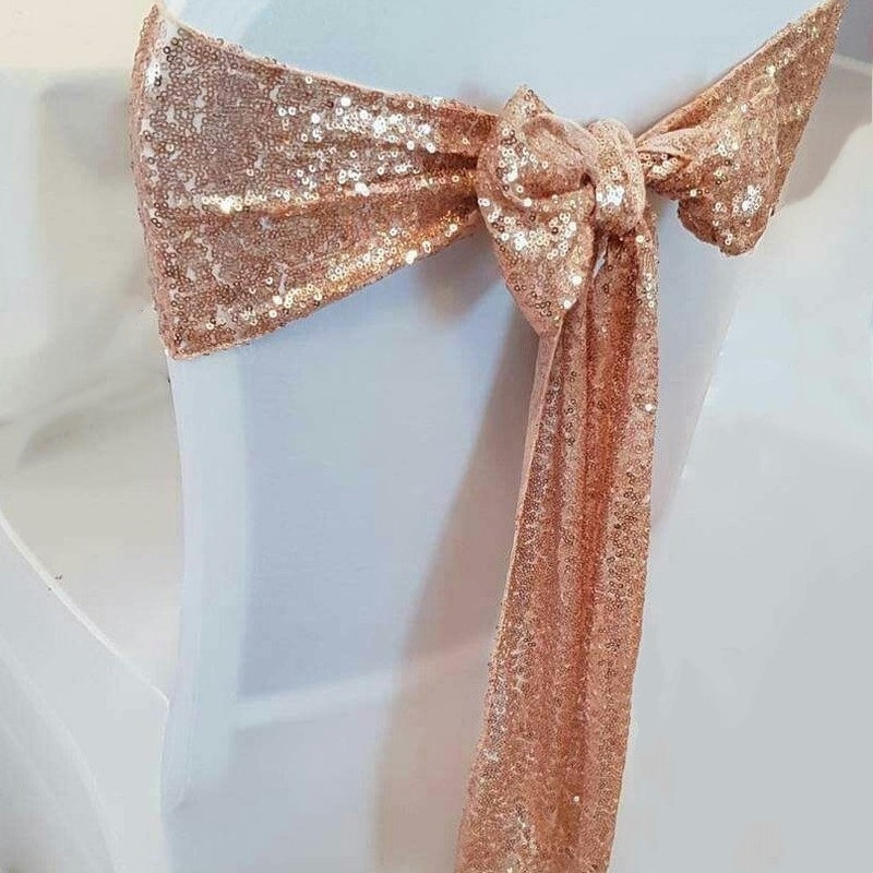 Gold Sequin Sash and Bow - Etsy