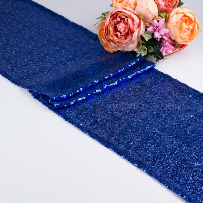 Glitter Sequin Royal Blue Table Runners Engagement Wedding | Etsy