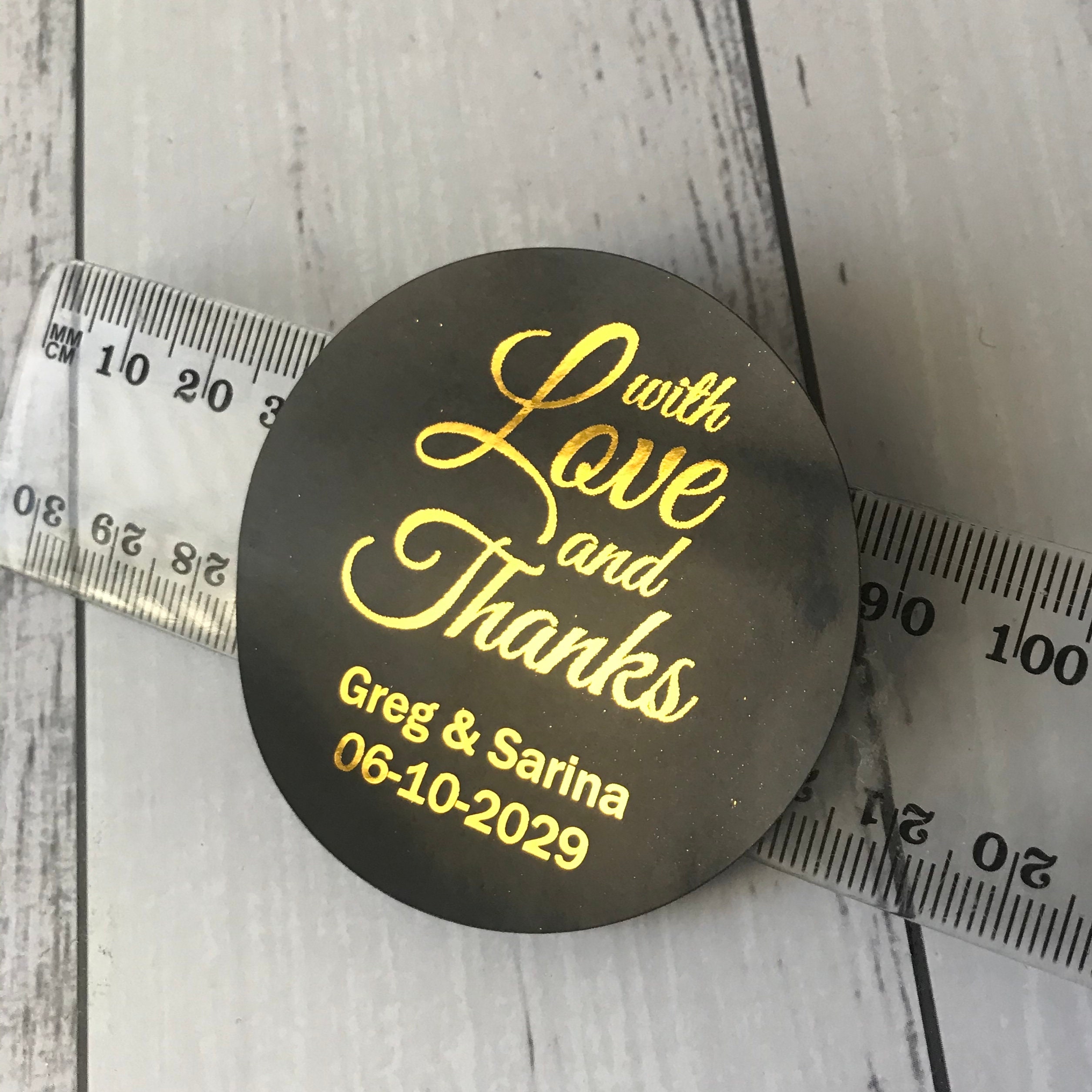 100 Black Circle Stickers Labels Personalized Wedding - Etsy Australia