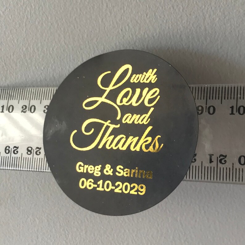 100 Black Circle Stickers Labels Personalized Wedding - Etsy
