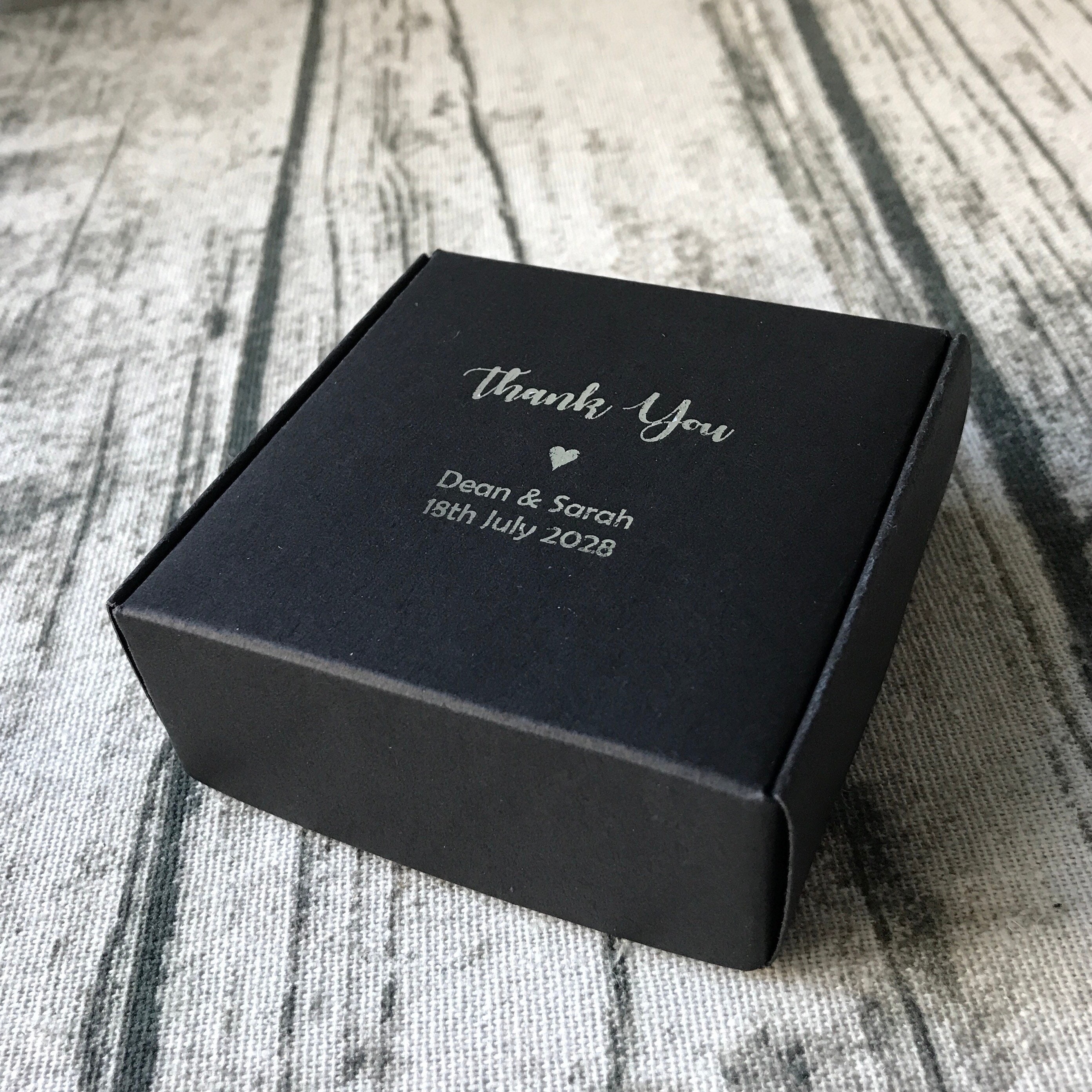 100 Black Wedding Favour Boxes Wedding Thank You Gift Boxes | Etsy