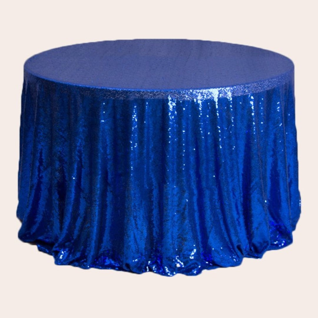 1pcs Royal Blue Glitter Sequin Tablecloth Wedding Engagement ...