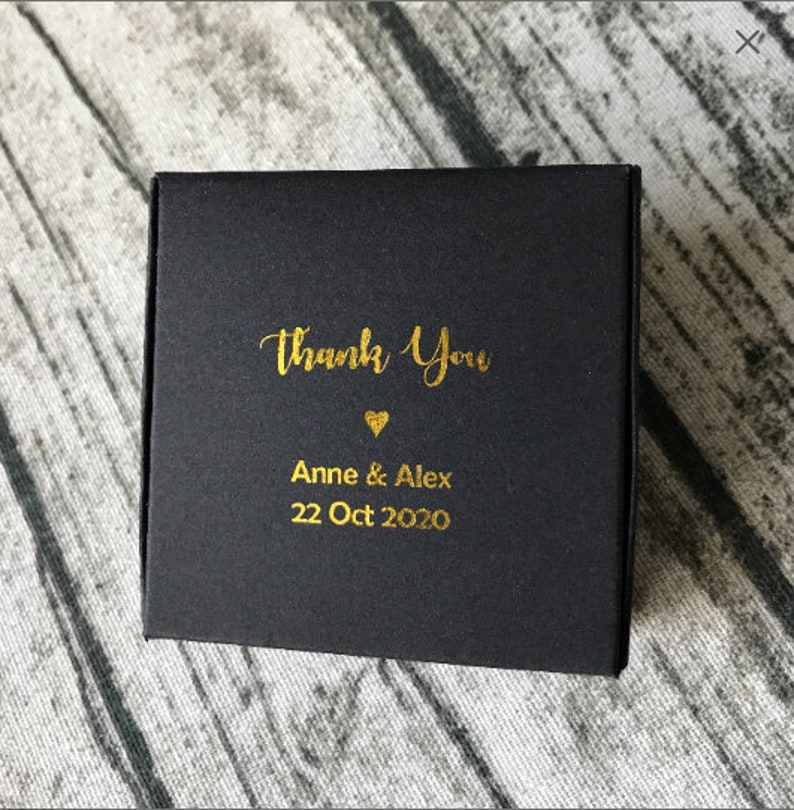 100 Black Wedding Favour Boxes Wedding Thank You Gift Boxes - Etsy