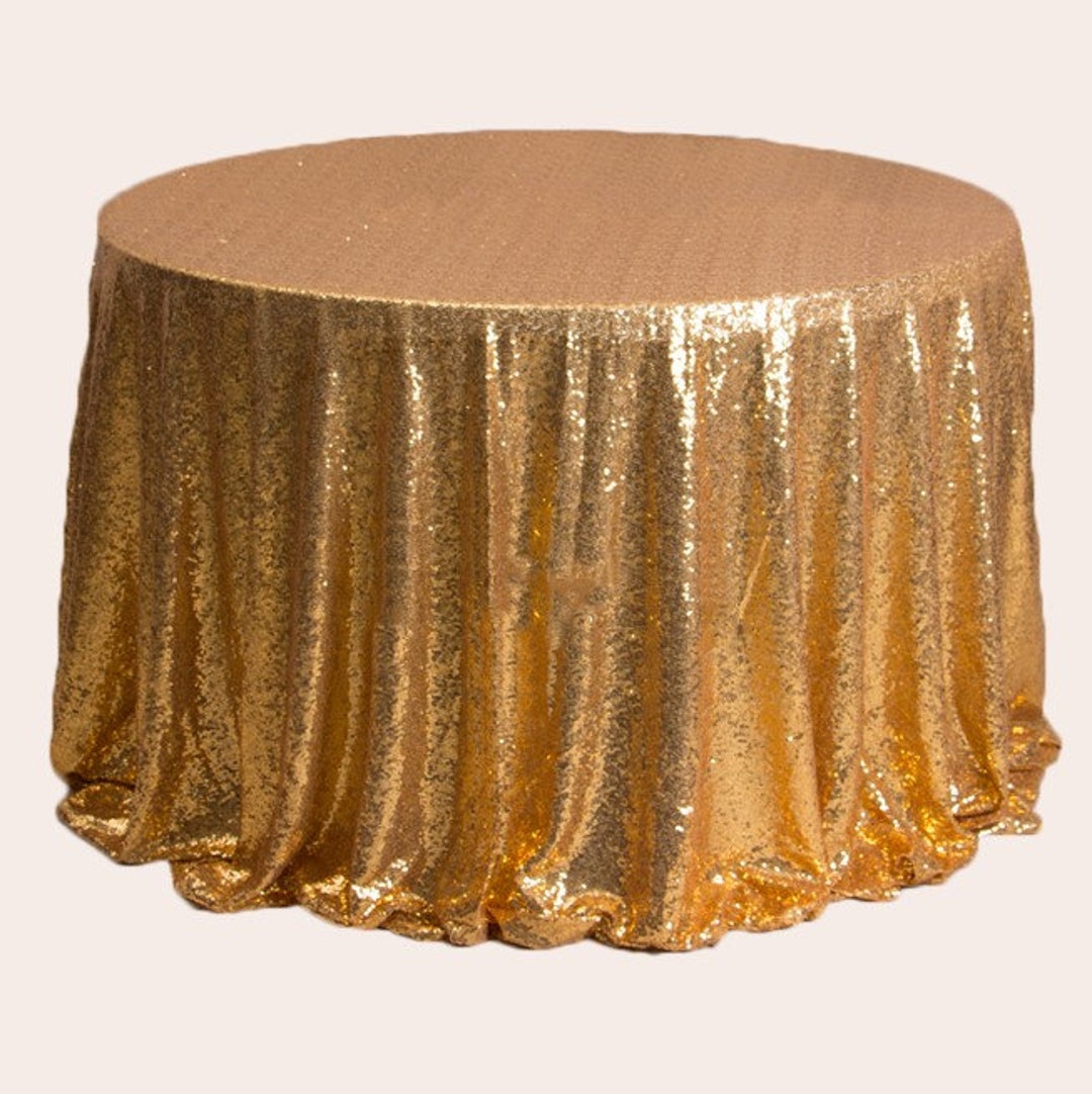 1pcs Gold Glitter Sequin Tablecloth Wedding Engagement Anniversary ...