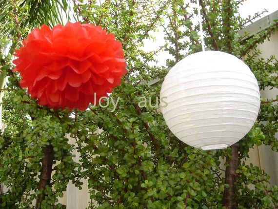 Red white blue paper lanterns store