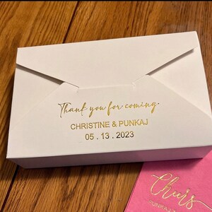 100pcs Vintage Envelope Style Personalised Favor Box, Wedding Birthday ...