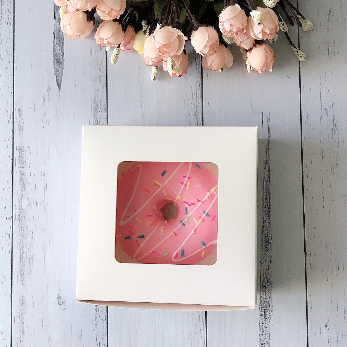 100 White Large Donut Cake Dessert Box Clear Window Favor Box | Etsy