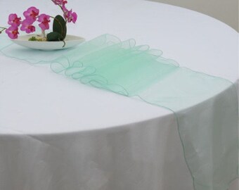 Mint Polyester Table Runner Wedding Table Runners - Etsy