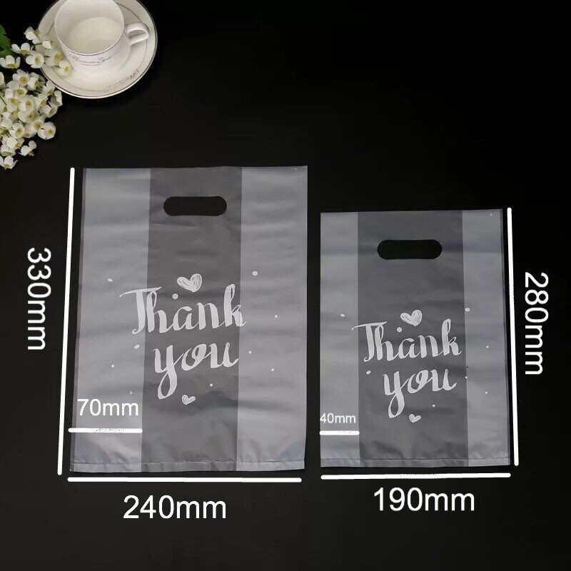 100x Thank You Matte PVC Plastic Carrying Bags Wedding Party | Etsy