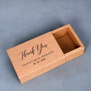 100 Personalized Sleeve Box Drawer Box | Wedding Party Favor Box Gift ...
