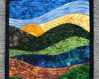 Wall Quilt Abstract Landscape 41, Art Quilt, Wall Hanging - Etsy