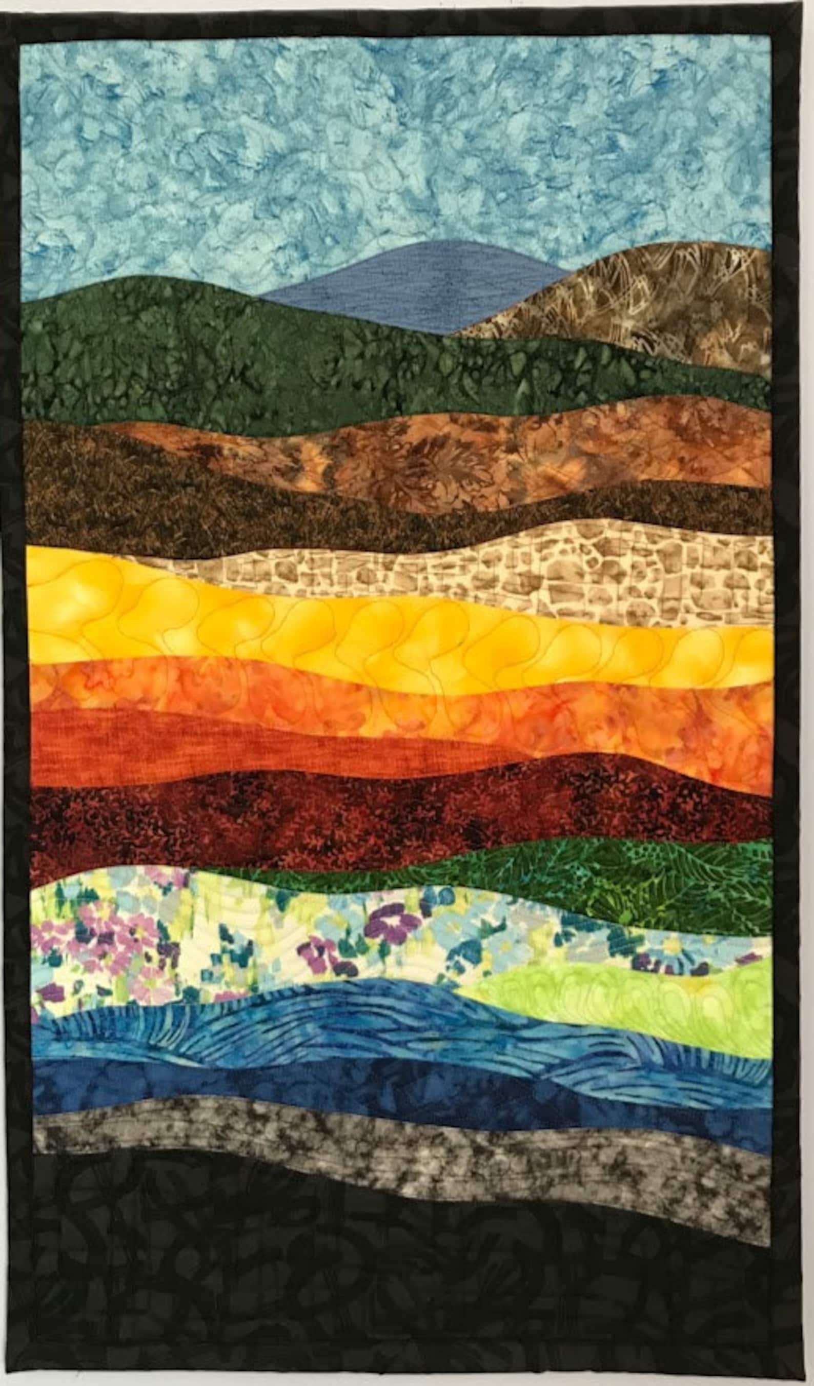 Art Quilt Abstract Landscape 25, Wall Hanging, Wall Quilt - Etsy