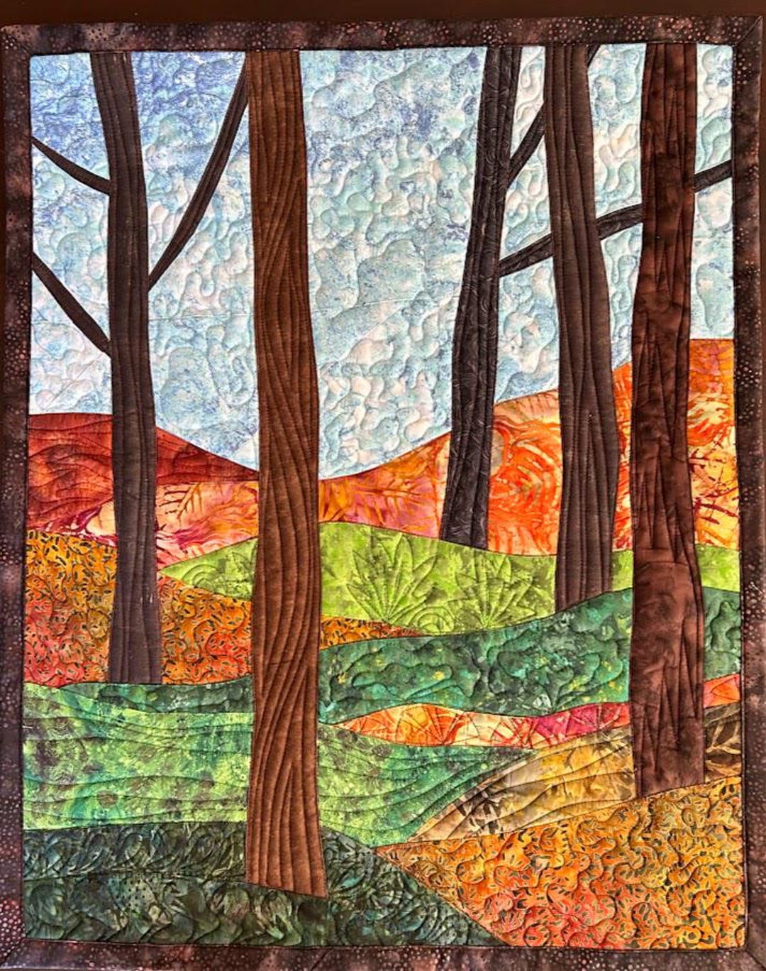 Art Quilt Trees 54 in Autumn, Wall Quilt, Wall Hanging - Etsy