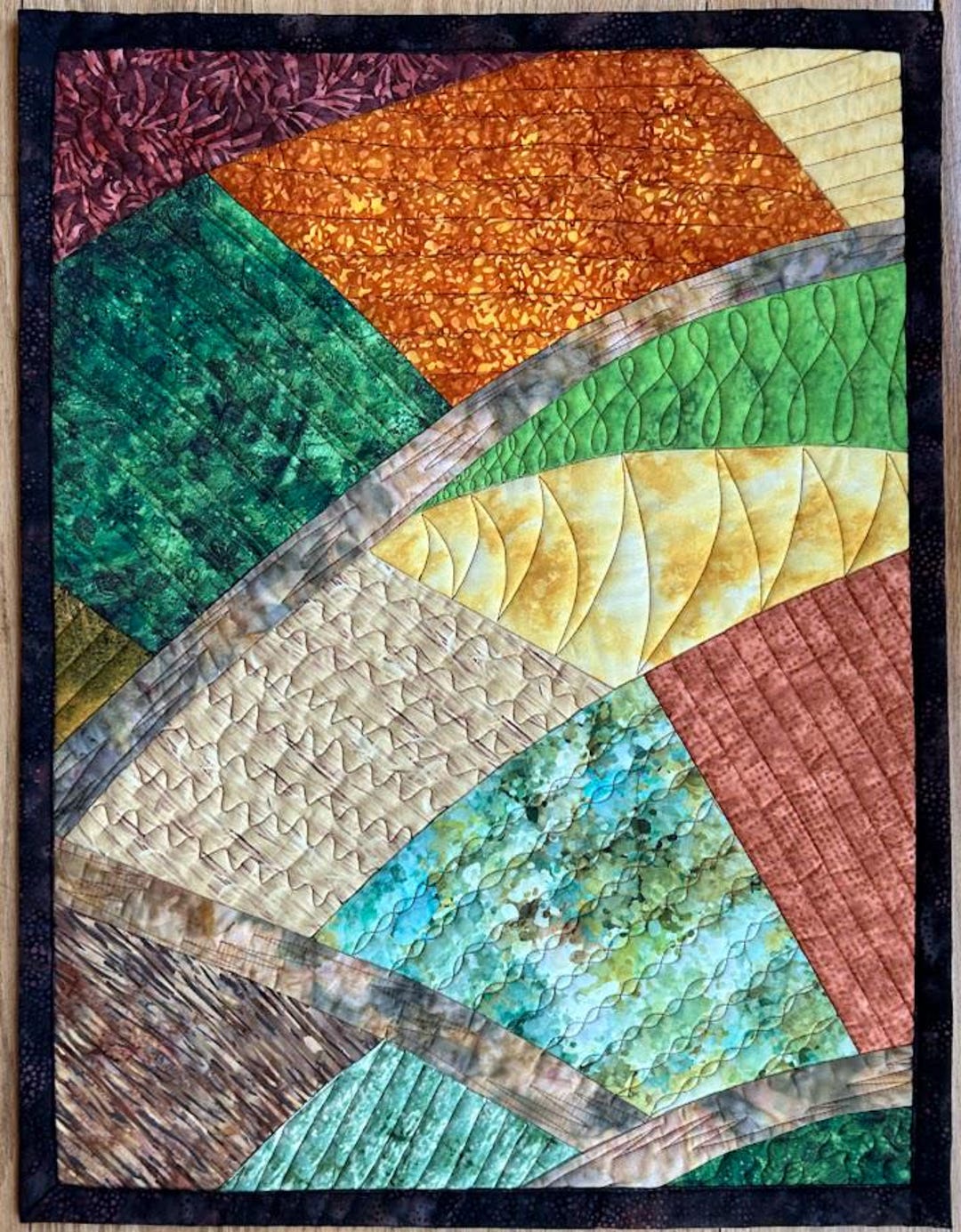 Art Quilt Farmland Patchwork, Wall Quilt, Wall Hanging - Etsy