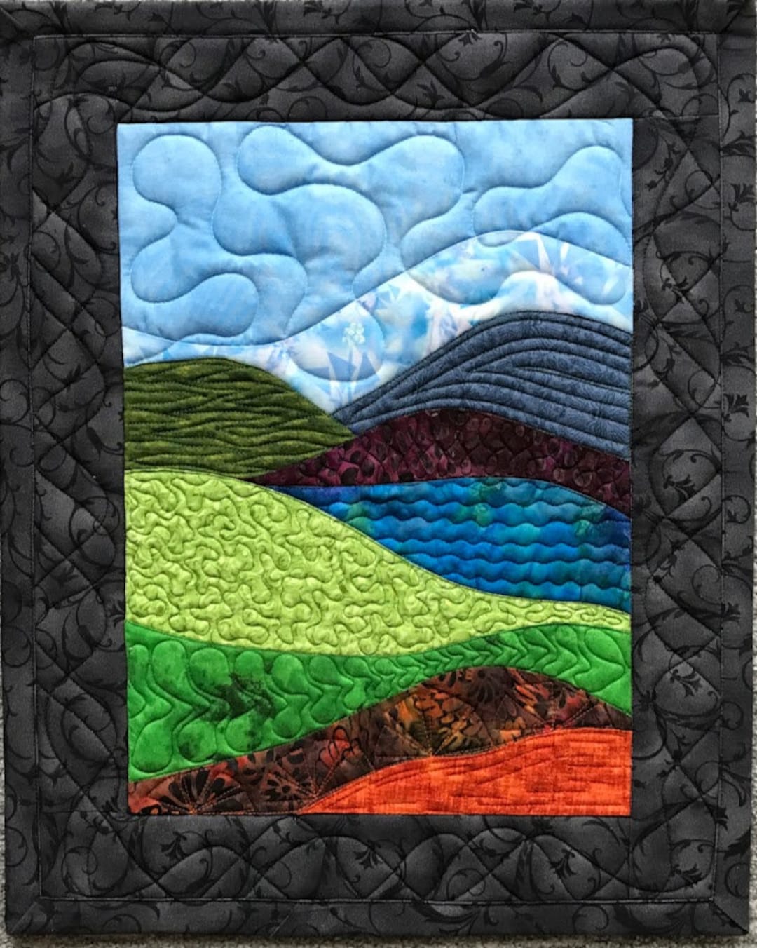 Wall Quilt Abstract Landscape 41, Art Quilt, Wall Hanging - Etsy