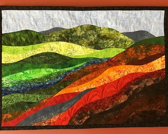 Art Quilt Abstract Landscape 25 Wall Hanging Wall Quilt | Etsy