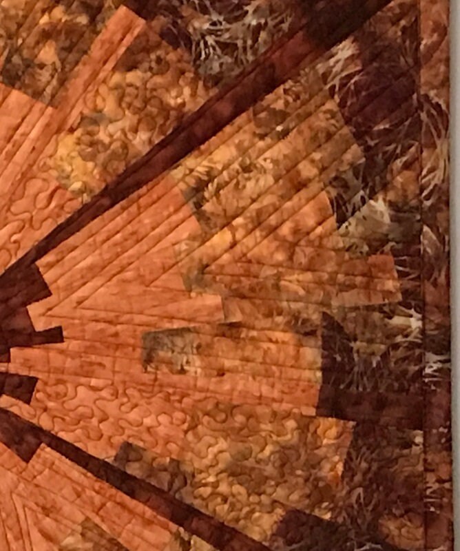 Art Quilt Rust Brown Orange Star, Wall Quilt, Wall Hanging - Etsy