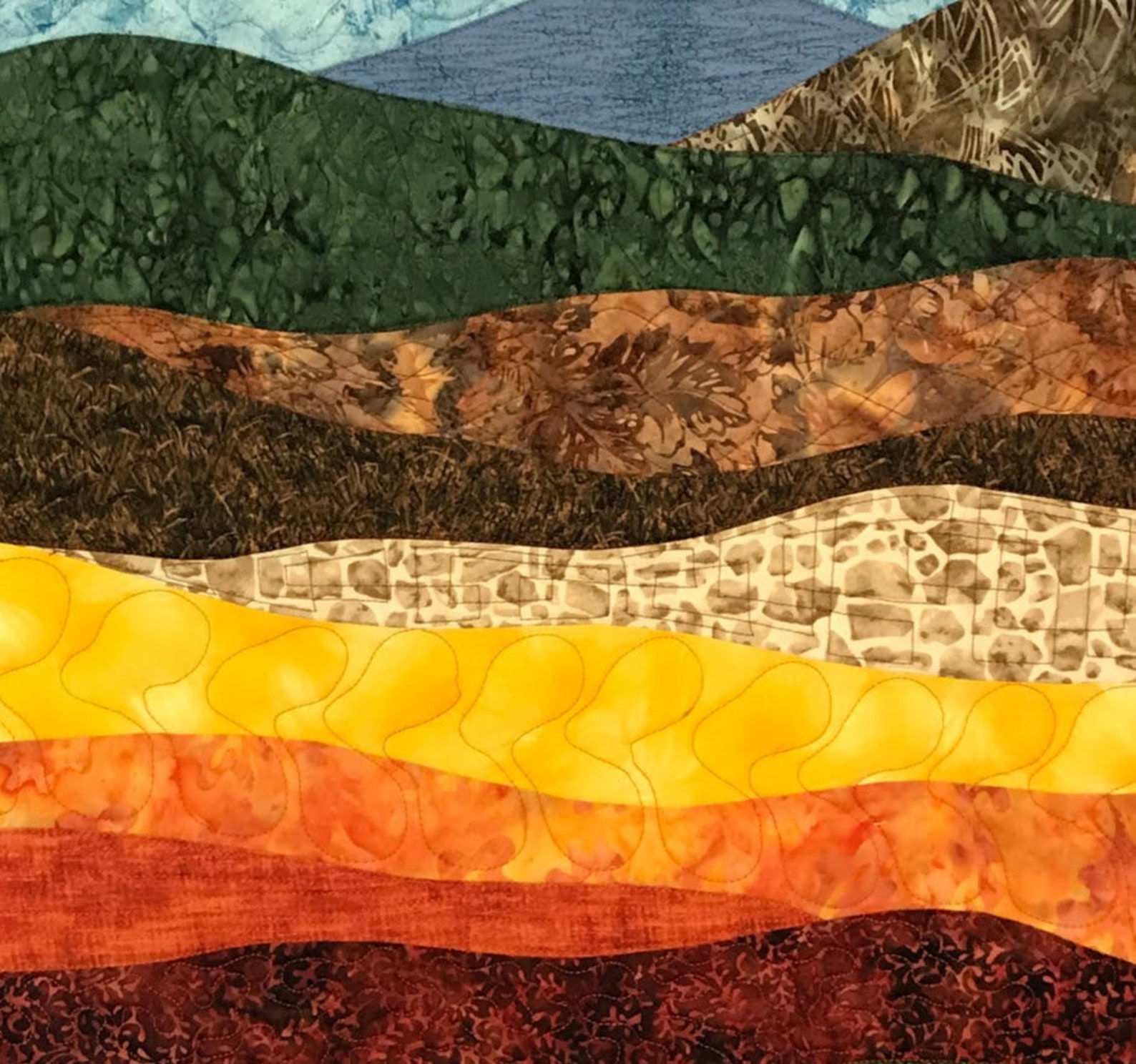 Art Quilt Abstract Landscape 25, Wall Hanging, Wall Quilt - Etsy
