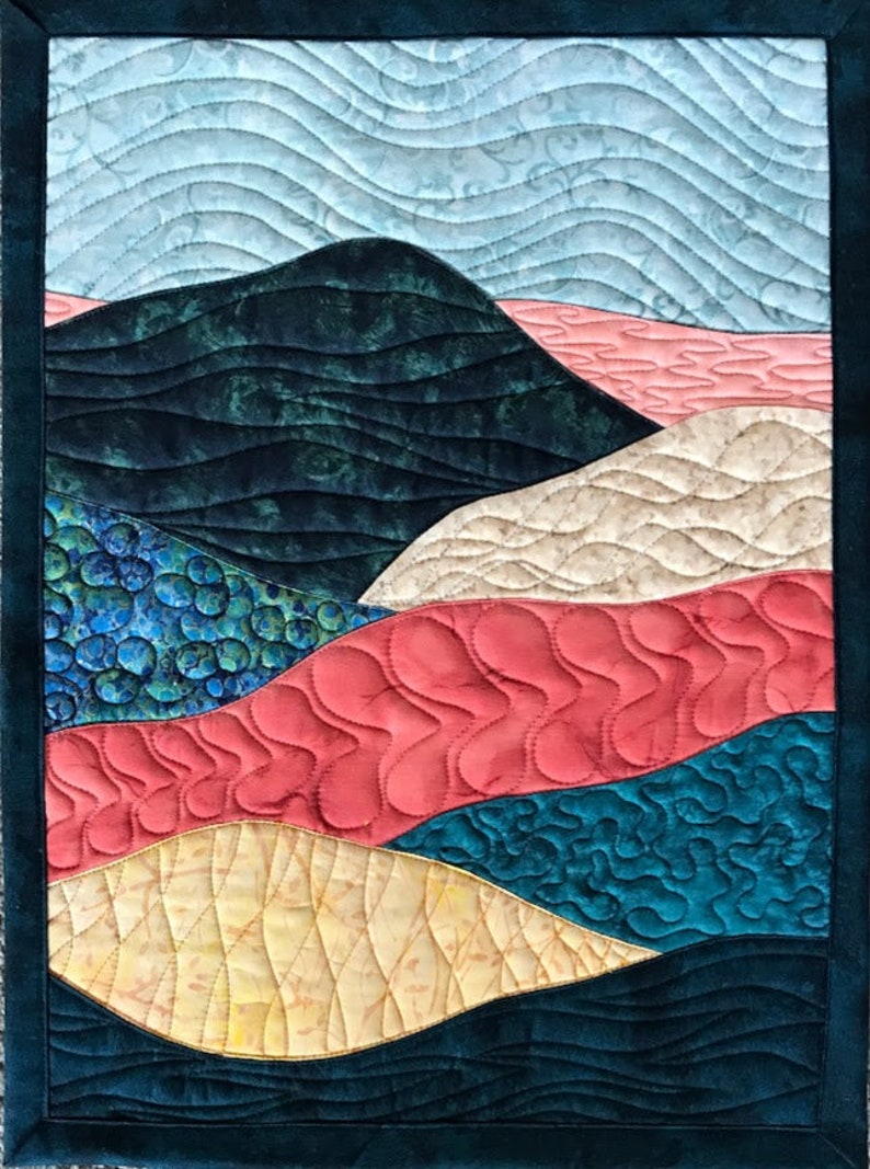 Art Quilt Abstract Landscape 33, Wall Quilt, Wall Hanging, Landscape - Etsy
