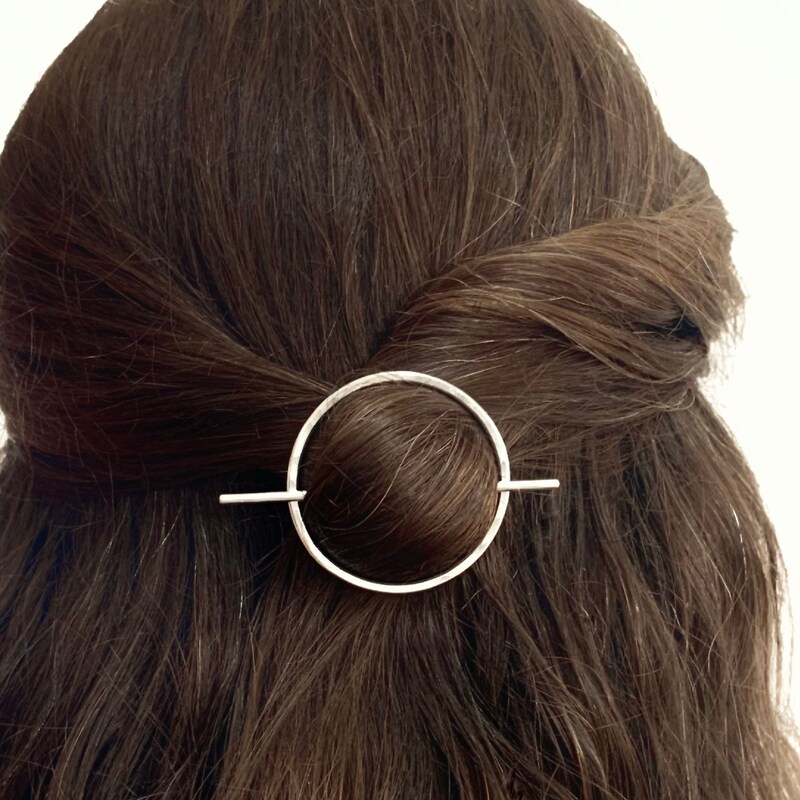 Silver Hair Clip - Etsy