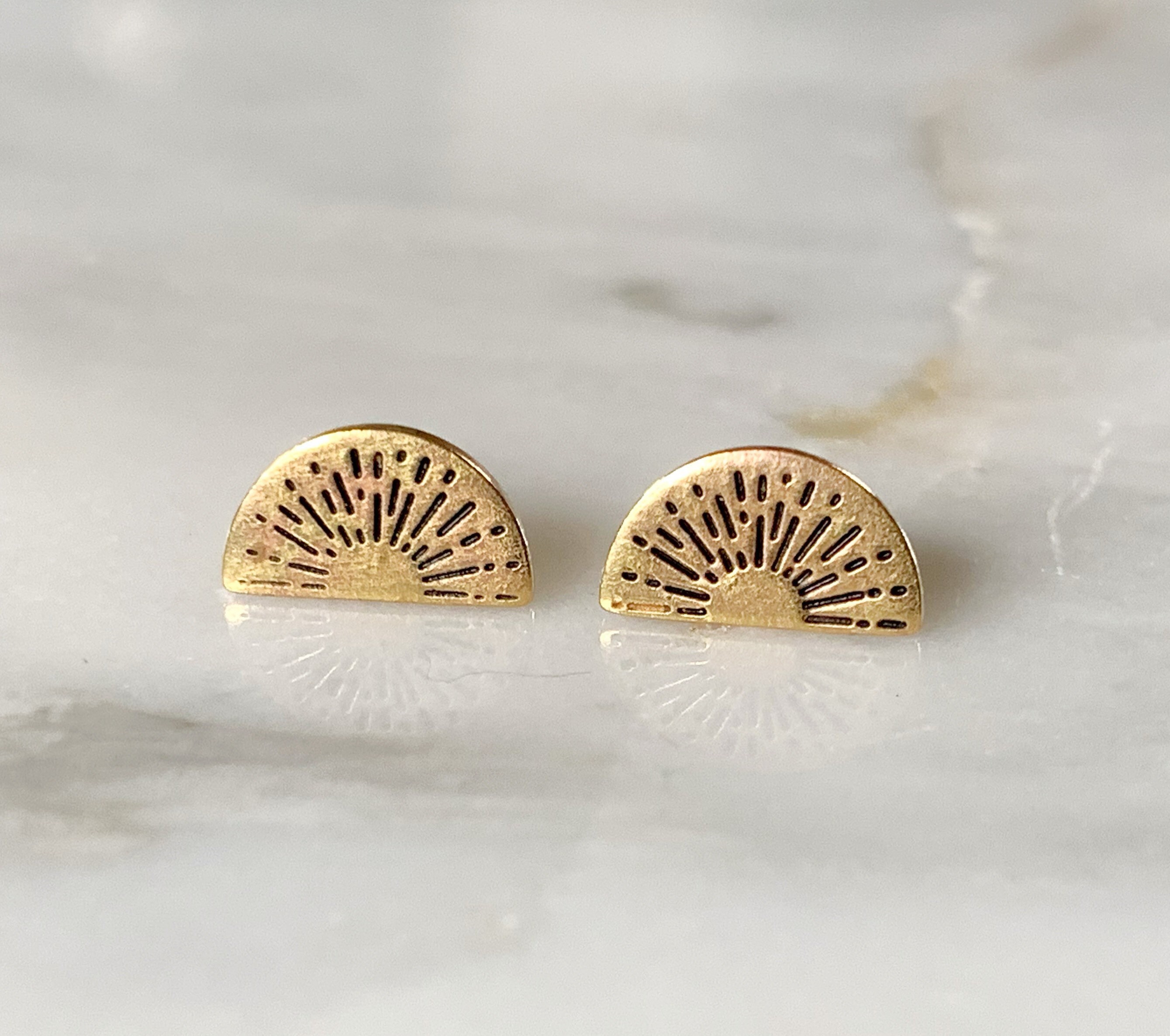 Sun Stud Earrings Sun Jewelry Sunburst Earrings Rising Sun - Etsy