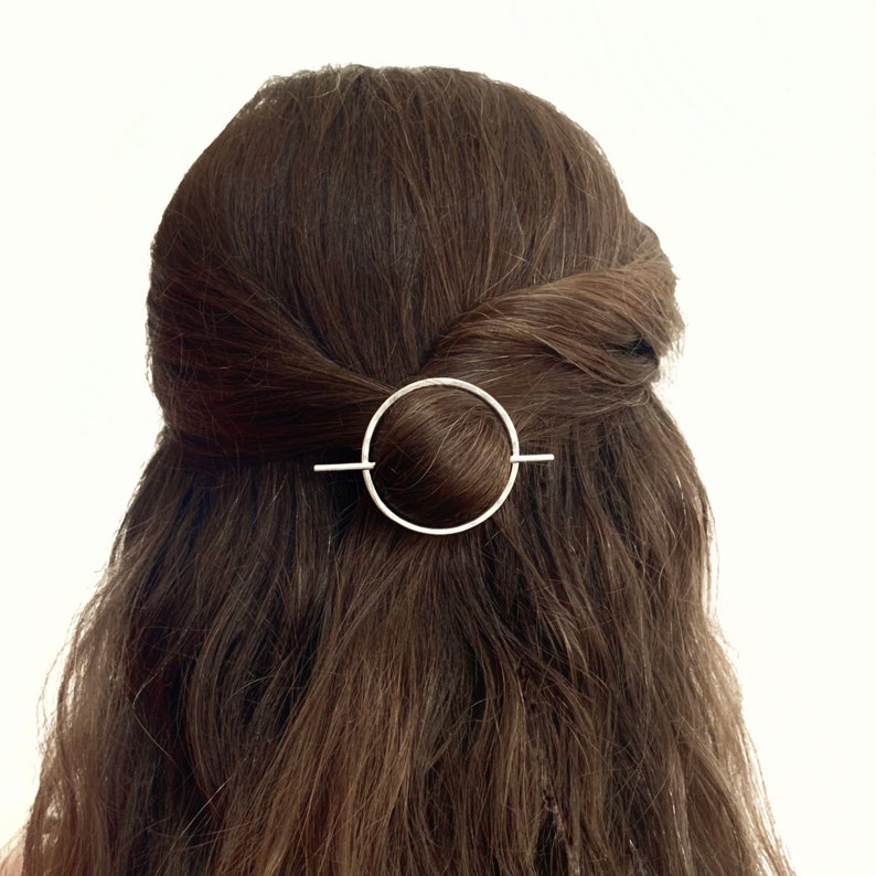 Solid Silver Hairpin, Silver Hair Accessories, Silver Hair Clip, Silver ...