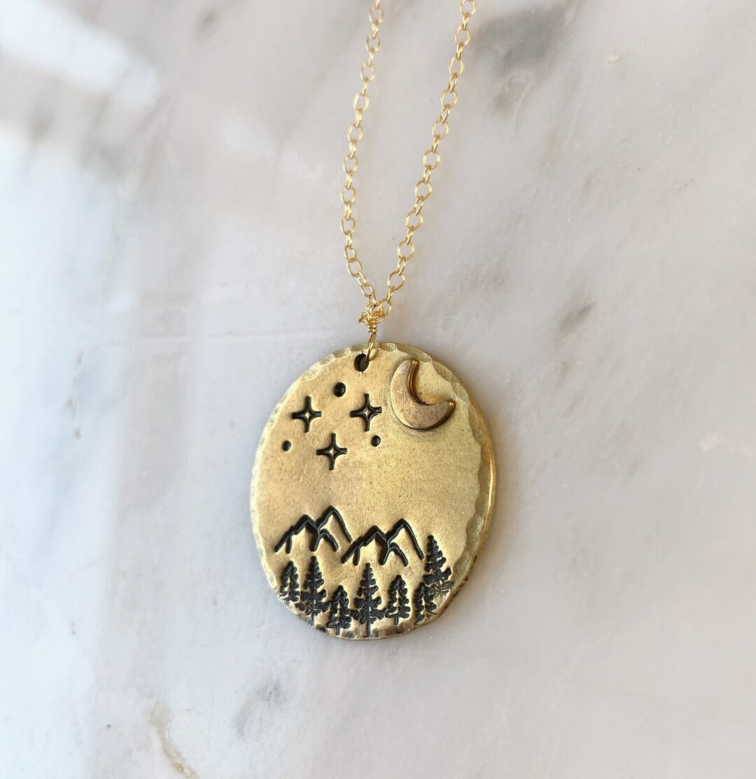 Wanderlust Jewelry, Nature Jewelry, Celestial Jewelry, Hand Stamped ...