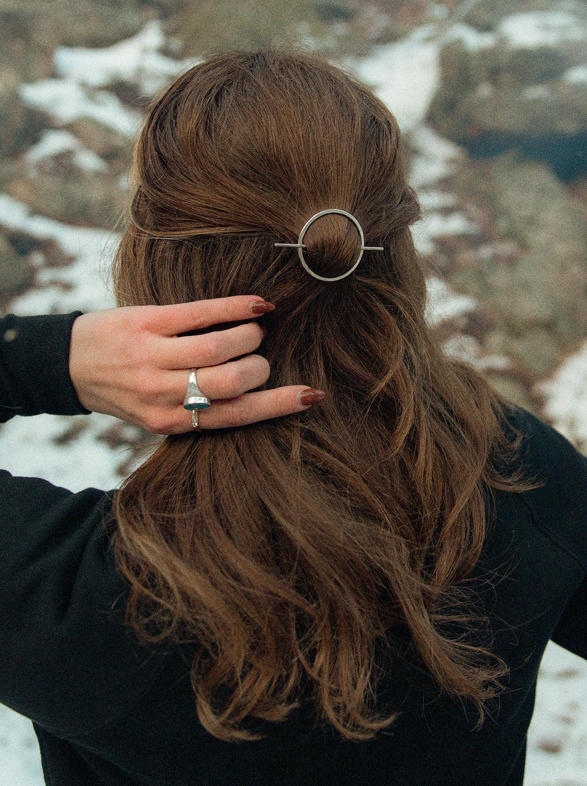 Solid Silver Hairpin, Silver Hair Accessories, Silver Hair Clip, Silver ...