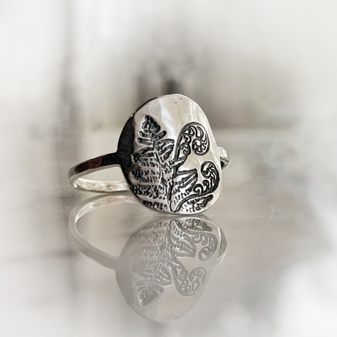 Silver Fern Ring, Botanical Ring, Fern Jewelry, Nature Ring, Plant Ring ...