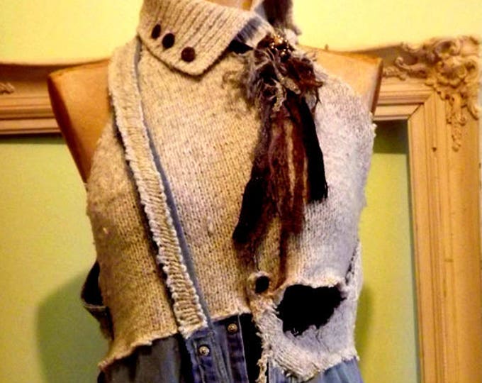 Up-cycled Repurposed Bohemian Trashion Geek Grundge Vest Top - Etsy