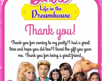 Barbie thank you | Etsy
