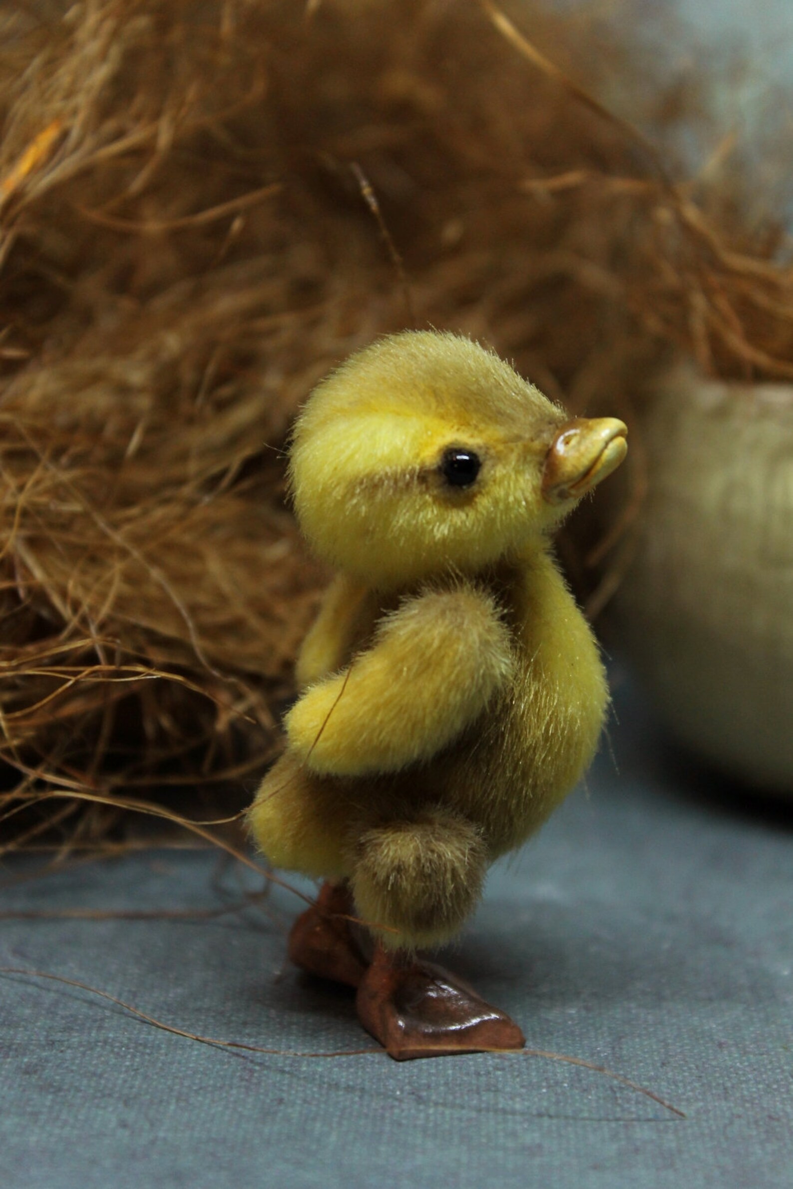 Duck Art Doll Interior Duckling Stuffed Bird Realistic Toy - Etsy