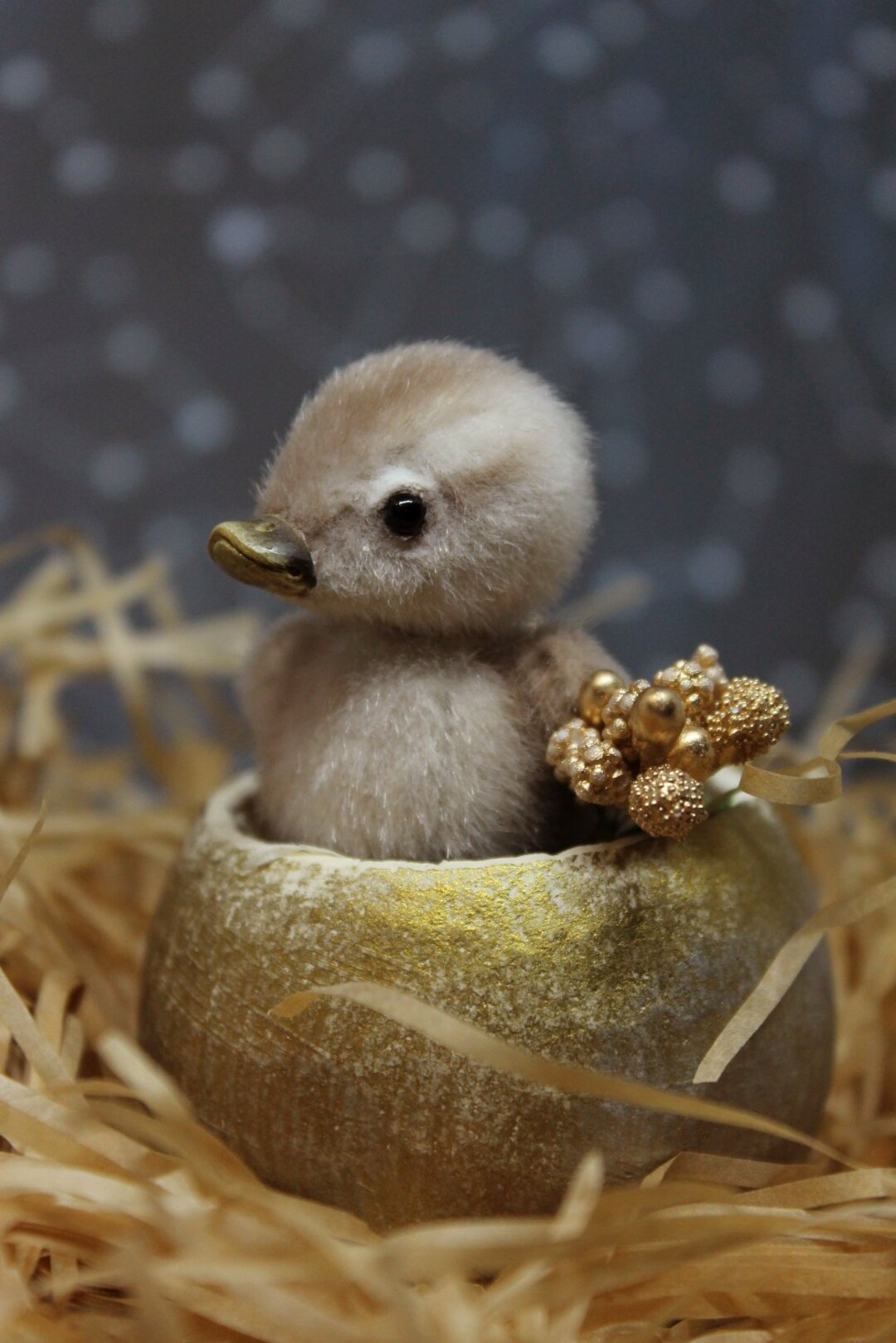 Miniature Plush Duck Realistic Bird Duckling Decoration Artist Duck ...