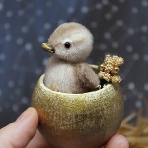 Miniature Plush Duck Realistic Bird Duckling Decoration Artist Duck ...
