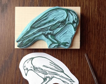 Crow Rubber Stamp - Etsy