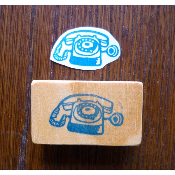 Telephone Stamp - Etsy