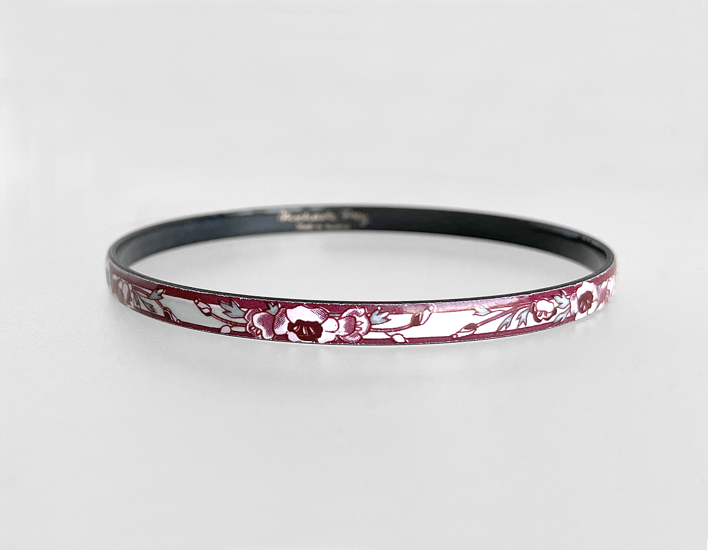 Vtg MICHAELA FREY HANDMADE Floral Enamel Bracelet Bangle 1970s ...