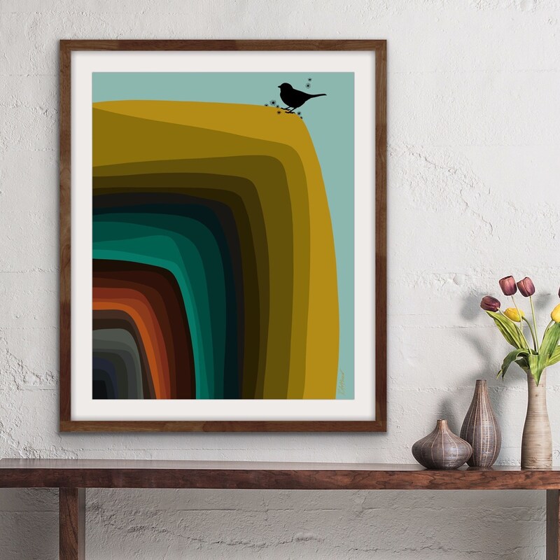 Modern Bird Art - Etsy
