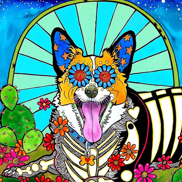 Day of the Dead Dog - Etsy