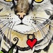 Cat Art Print by Robiniart in Various Sizes With Free - Etsy