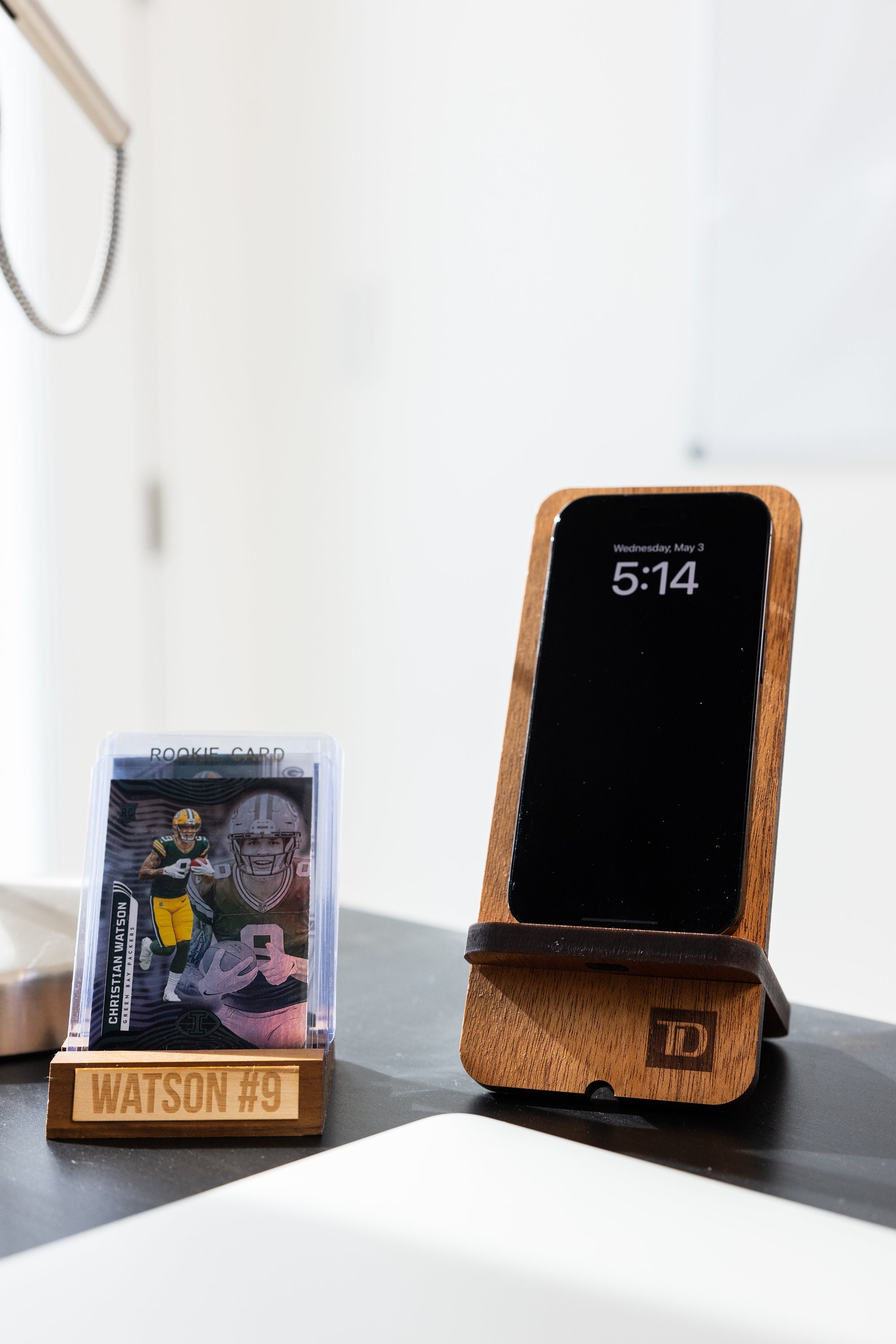 CUSTOM Trading Card Stand Sports Card Display Wooden Card Holder for ...