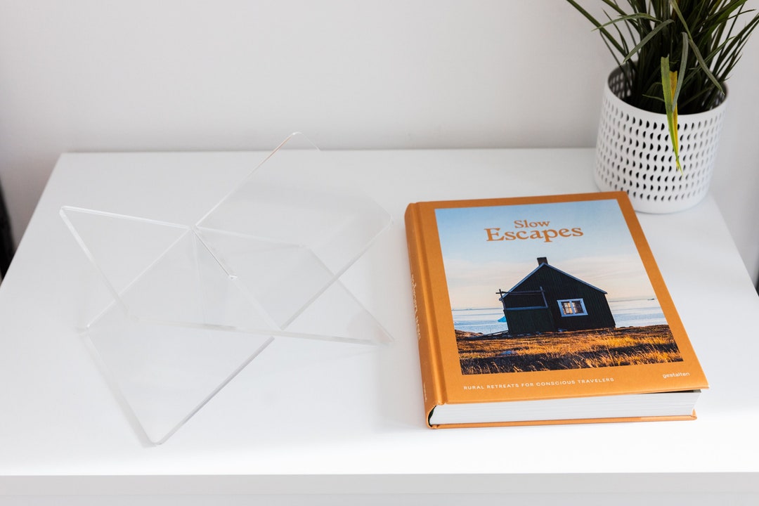 Book Display Stand for Reading Wood Cookbook Stand Holder - Acrylic ...