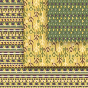 INSTANT DOWNLOAD 14 Tribal Aztec Digital Papers Pack. paper Crafts,card ...