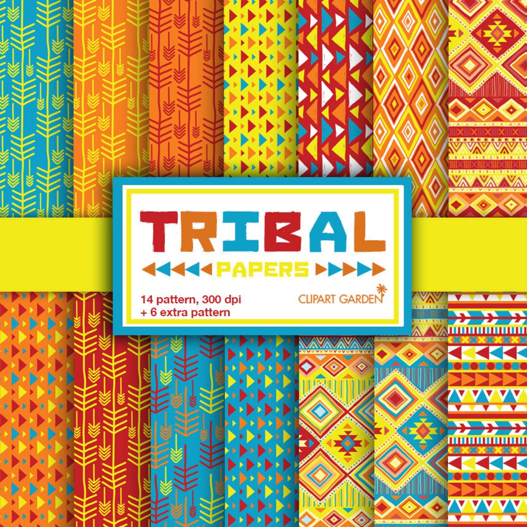 INSTANT DOWNLOAD 20 Tribal Aztec Digital Papers Pack. paper Crafts,card ...